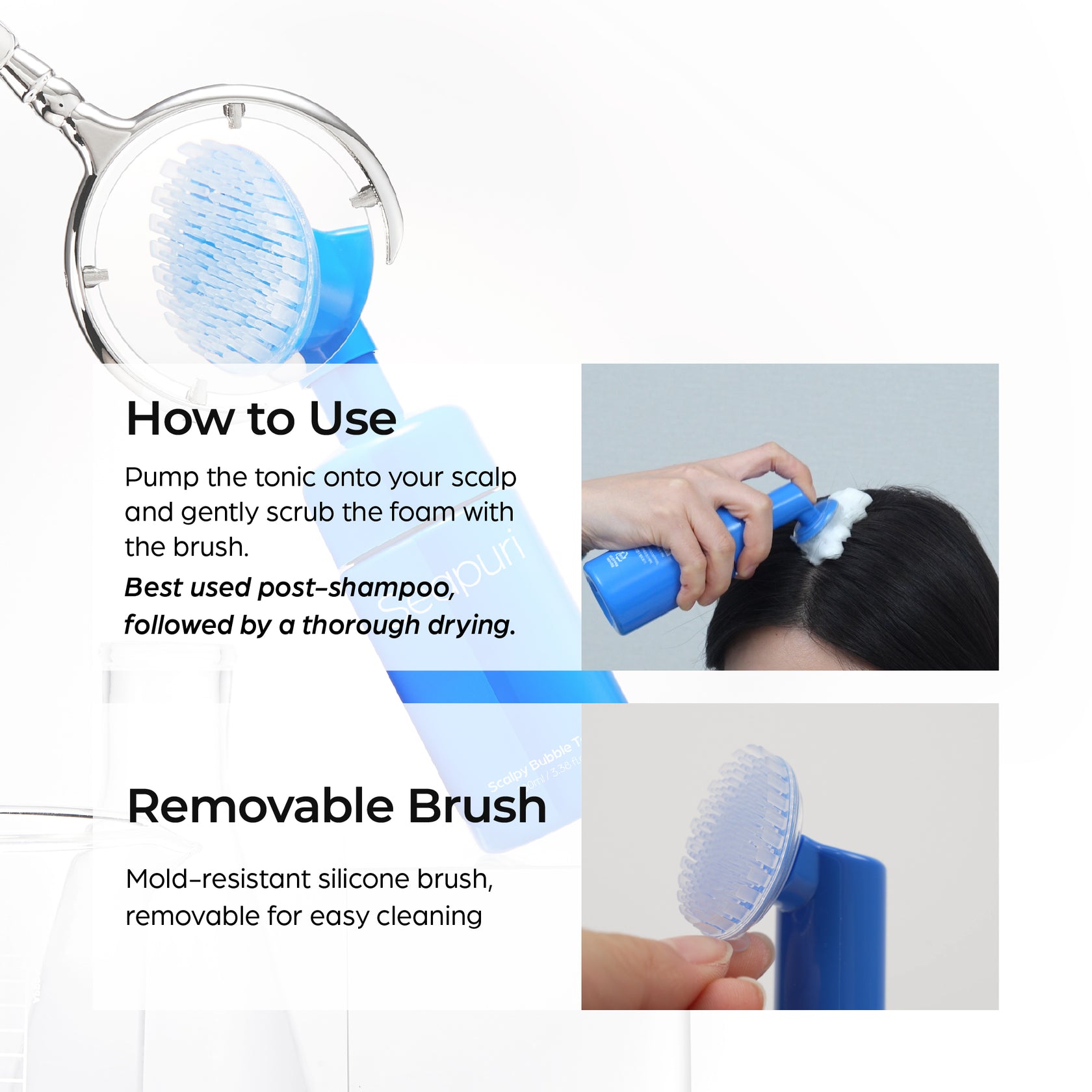 Scalpy Bubble Tonic for Dandruff & Hair Growth 100ml – Seapuri US Official